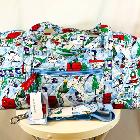 Vera Bradley | Bags | Vera Bradley Ski Slope Snoopy Large Duffel Travel Bag Limited Edition ...